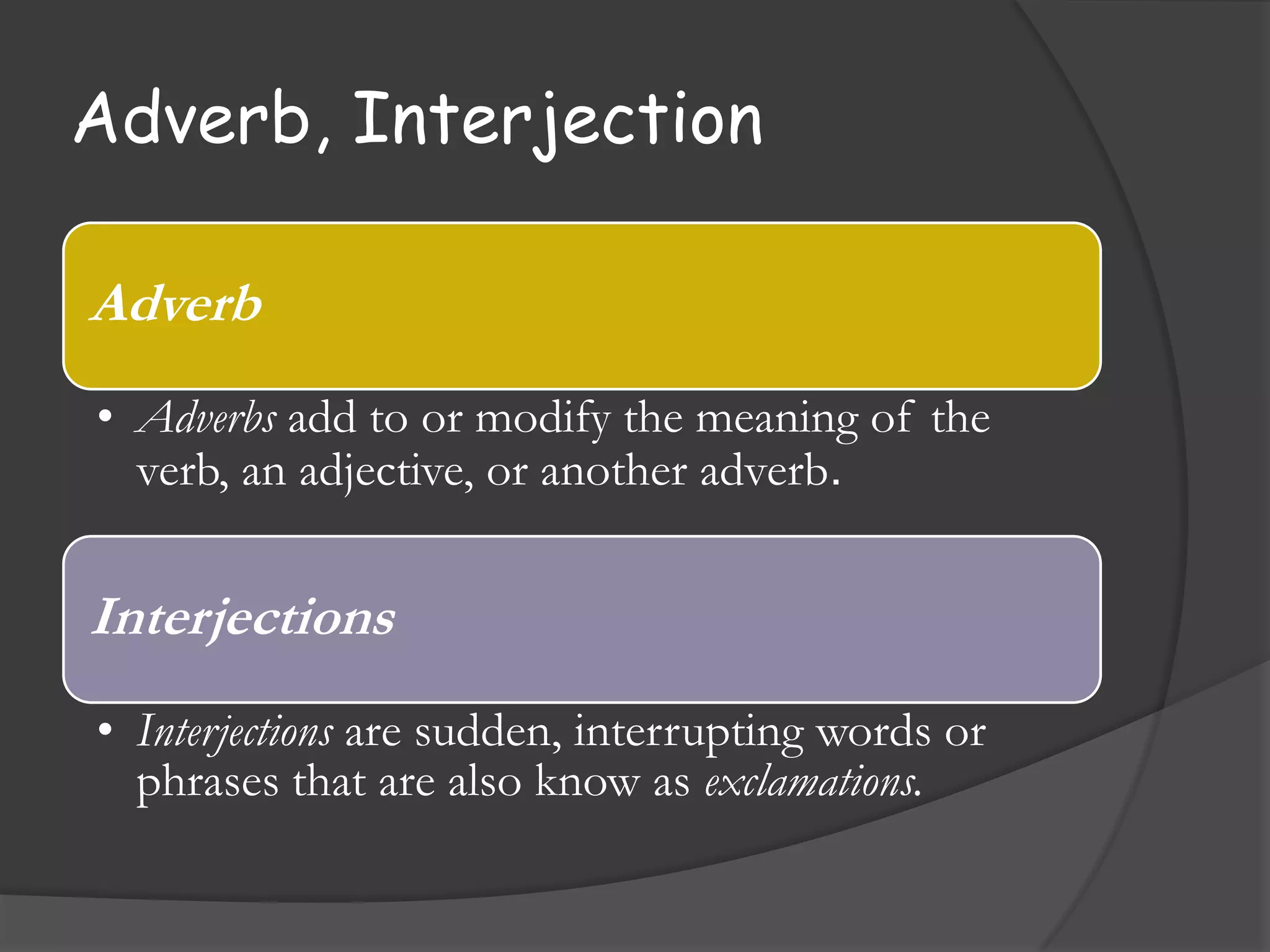 Parts of speech | PPT Parts of speech | PPT