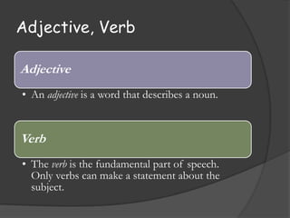 Parts of speech | PPTX