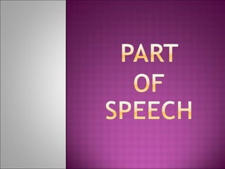 Parts of speech | PPT