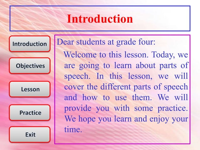 Parts of speech | PPTX