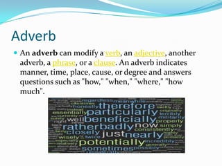 Parts of speech | PPTX