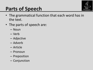 Parts of speech | PPTX