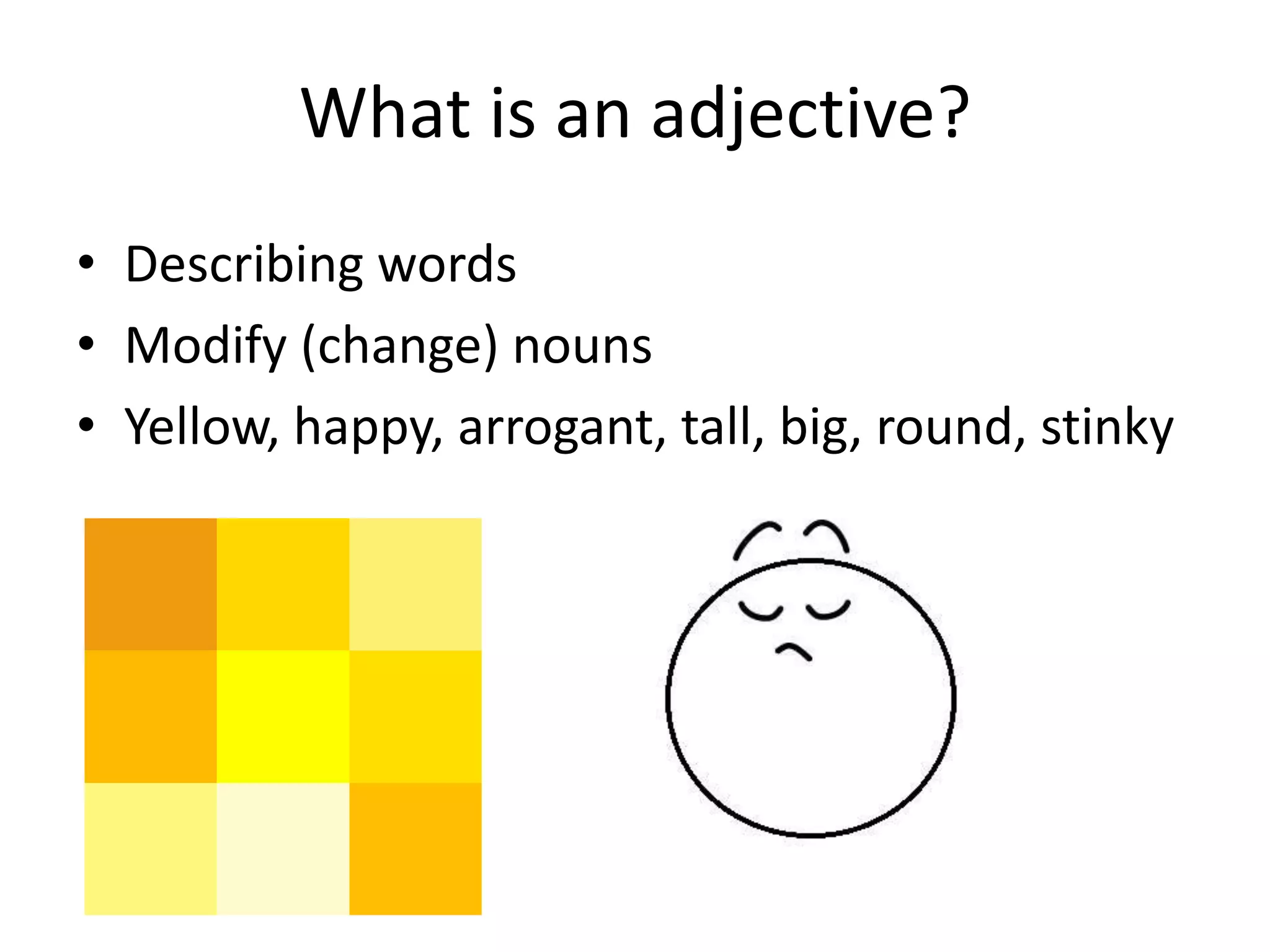 Parts of Speech - Nouns, Adjectives, and Verbs | PPTX