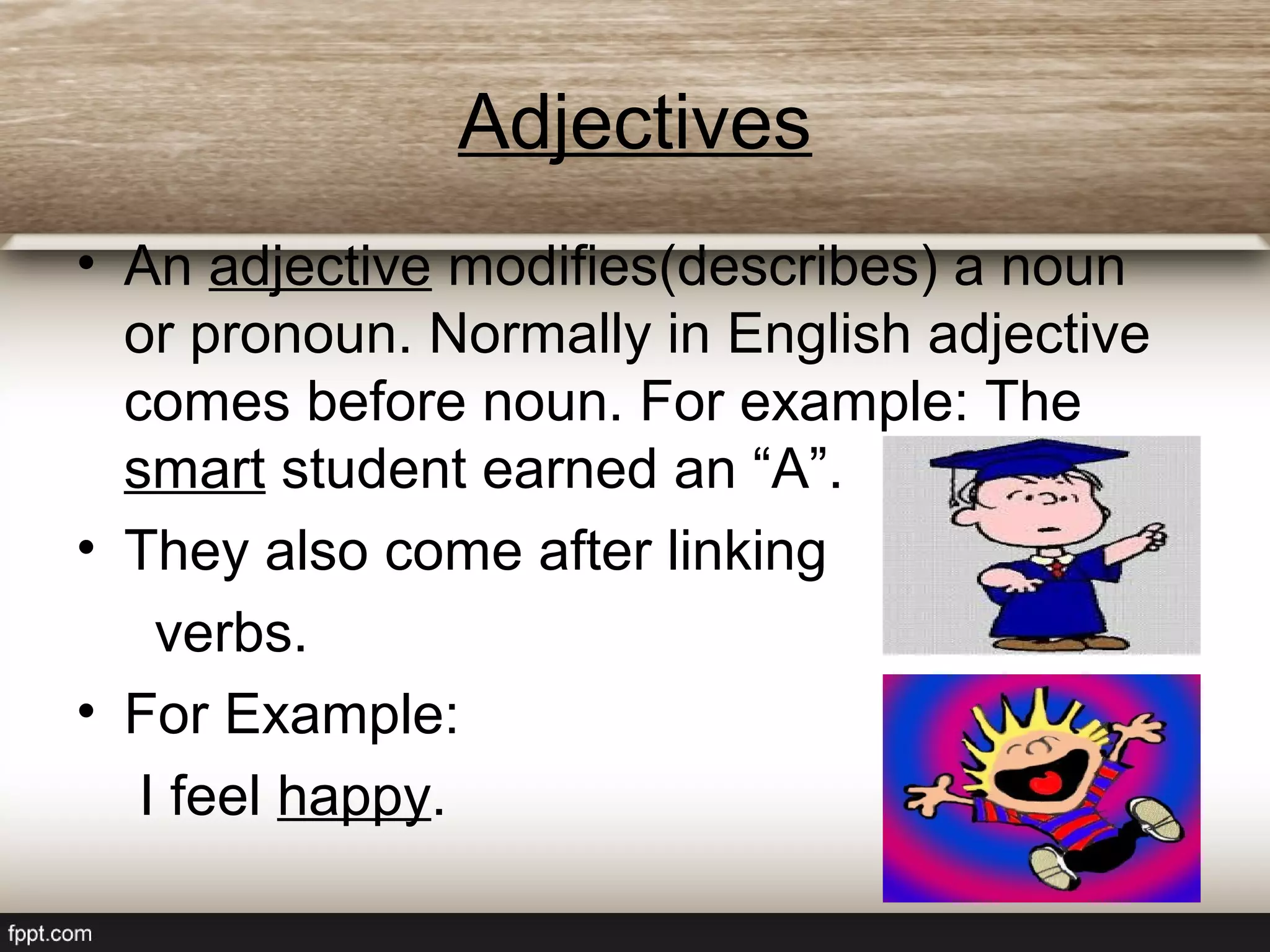 Parts of speech in English | PPT