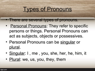 Parts of speech in English | PPT