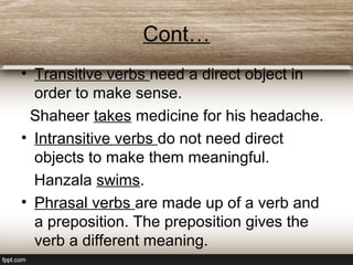 Parts of speech in English | PPT
