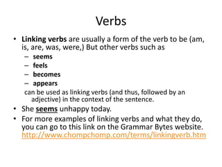 Parts of speech | PPT