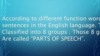 Parts of speech | PPTX