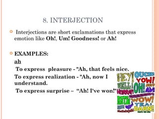 Parts of speech | PPT