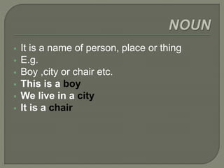 Parts of speech | PPTX