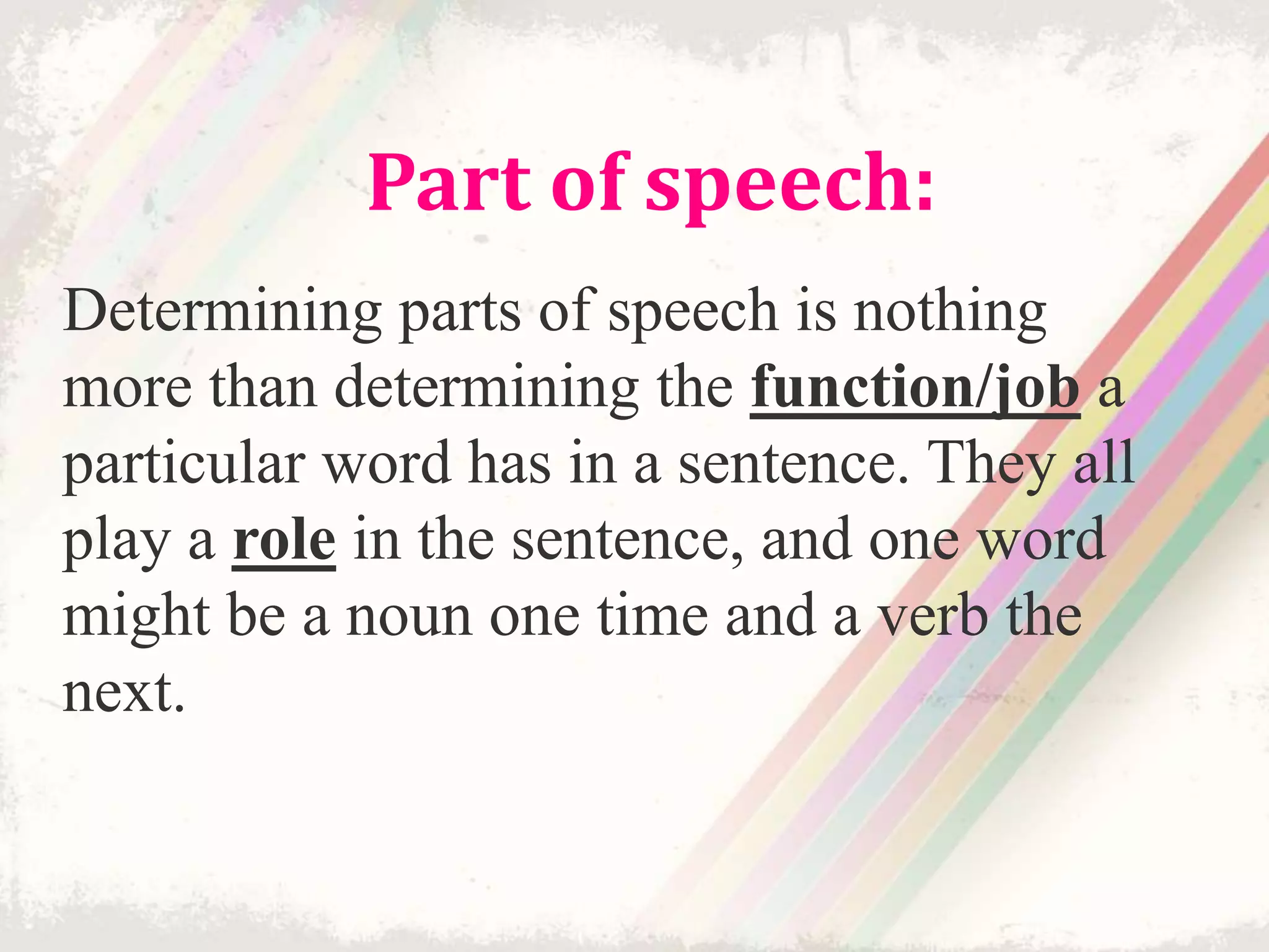 Parts of speech | PPTX