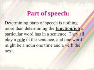 Parts of speech | PPT