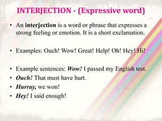 Parts of speech | PPT