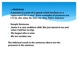 Parts of speech | PPT