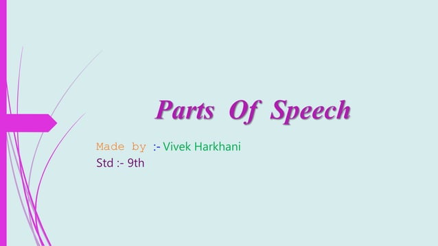 Parts of speech | PPT