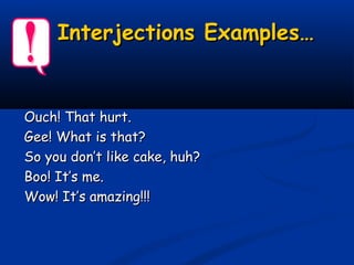 Parts of speech | PPT