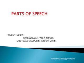 Parts of speech | PPT