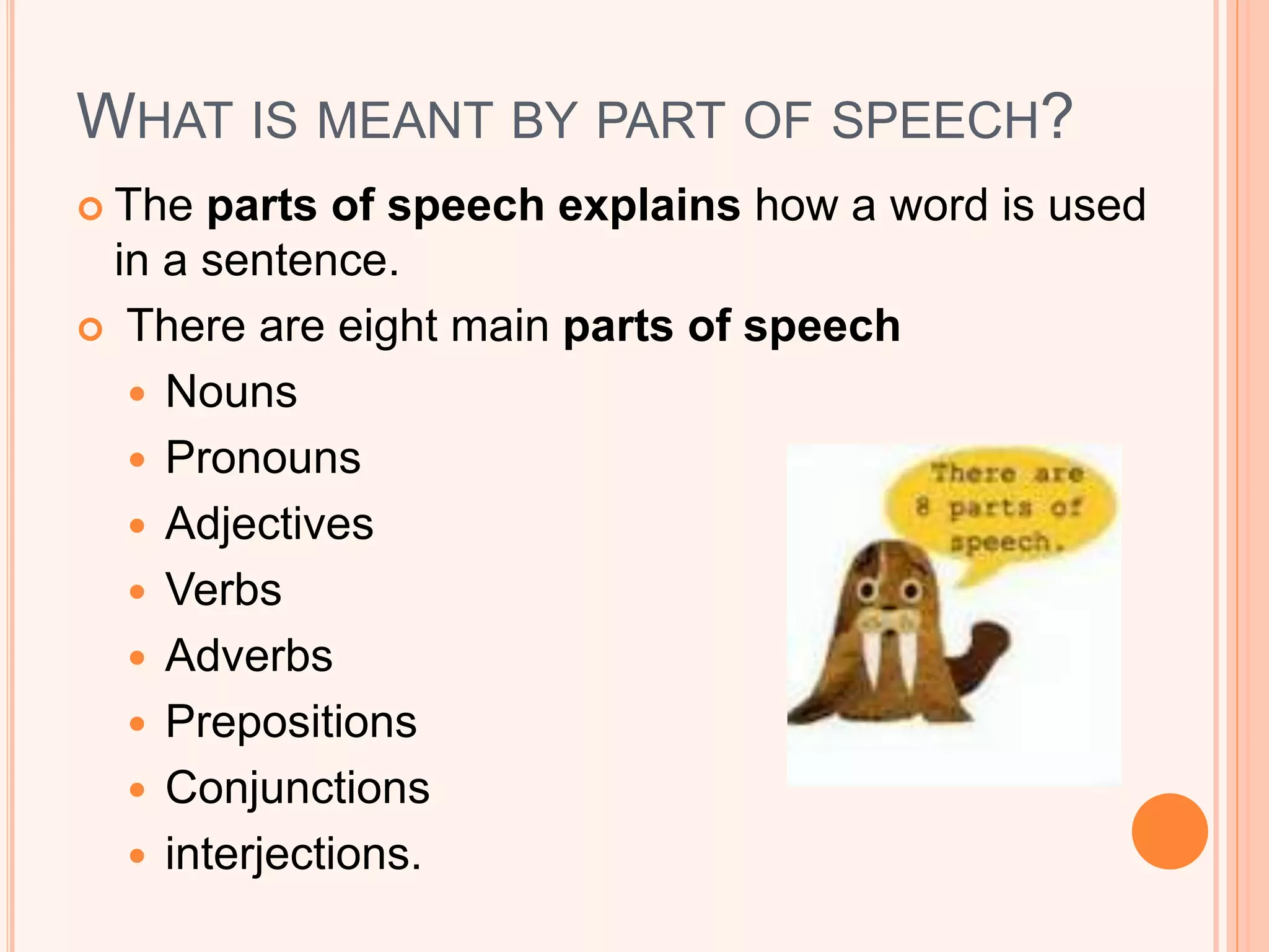 Parts of speech | PPTX