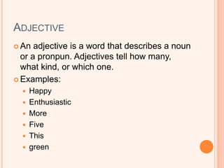 Parts of speech | PPTX