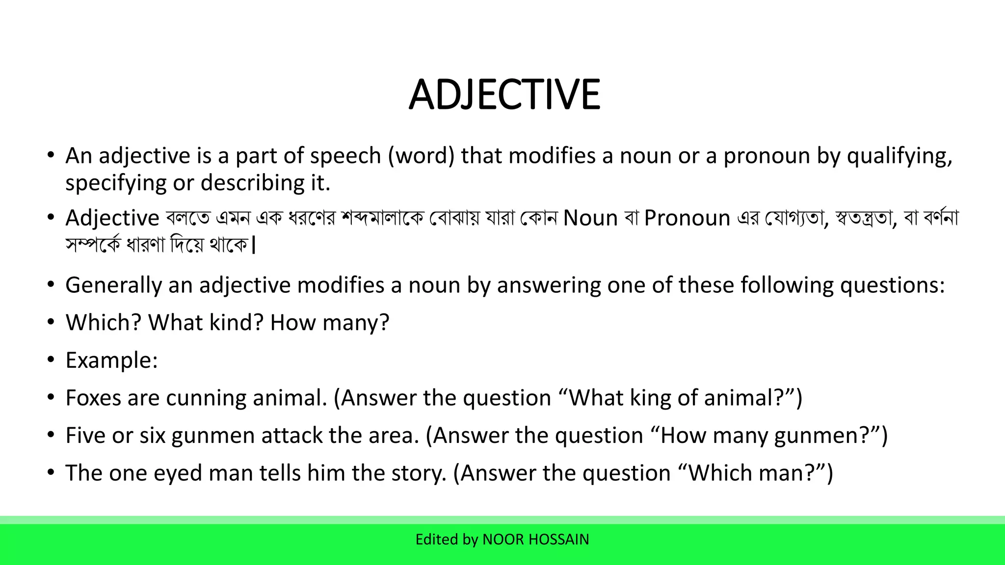 Parts of speech | PPT