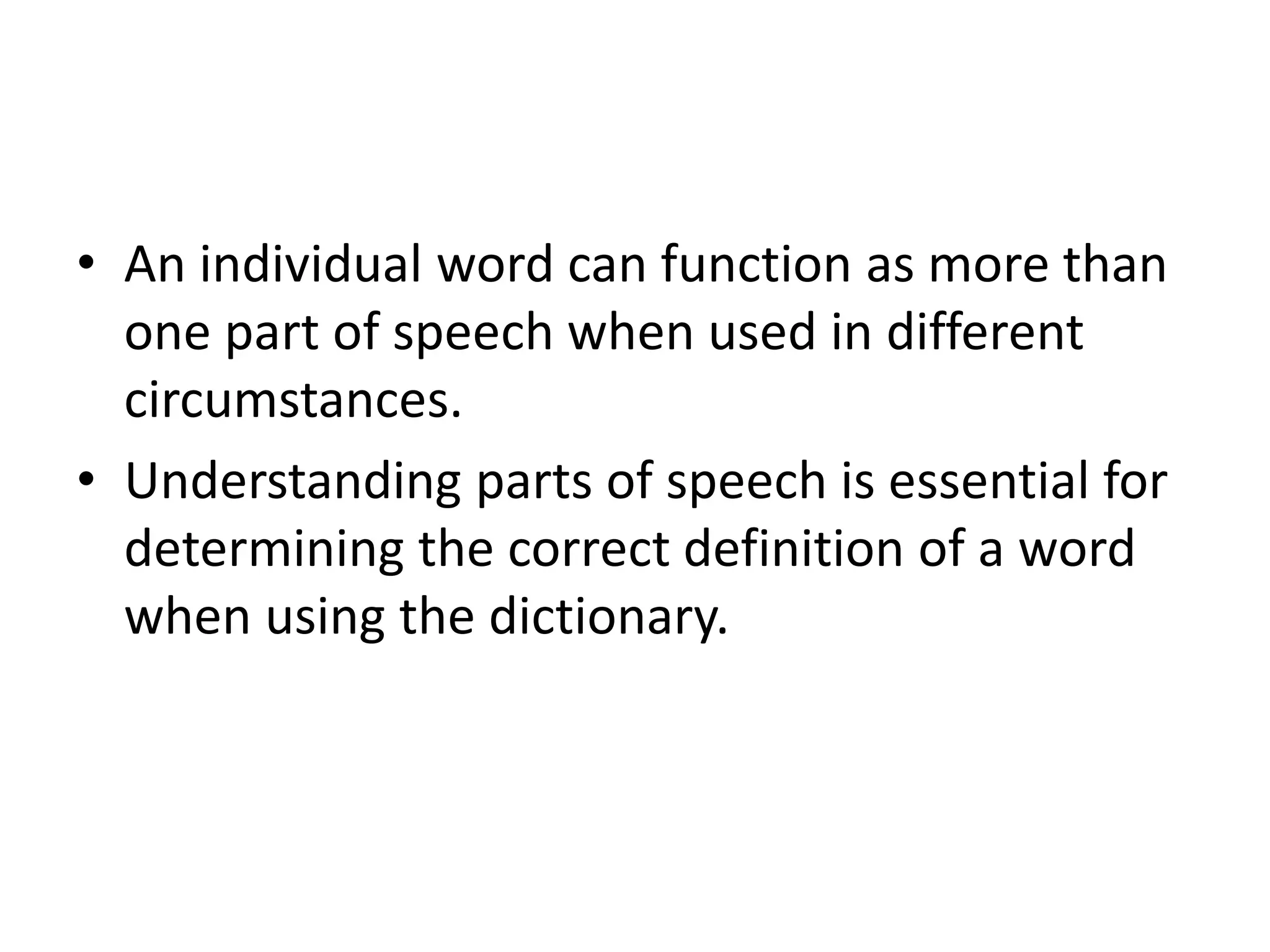 Parts of Speech in English Language By dr | PPTX