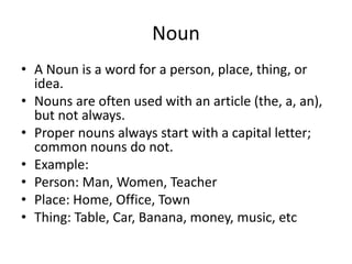 Parts of Speech in English Language By dr | PPTX