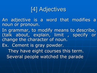 Parts of Speech - English Course - Level0 | PPT