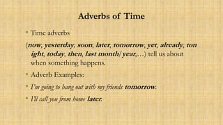 Parts of speech and their examples and types | PPT