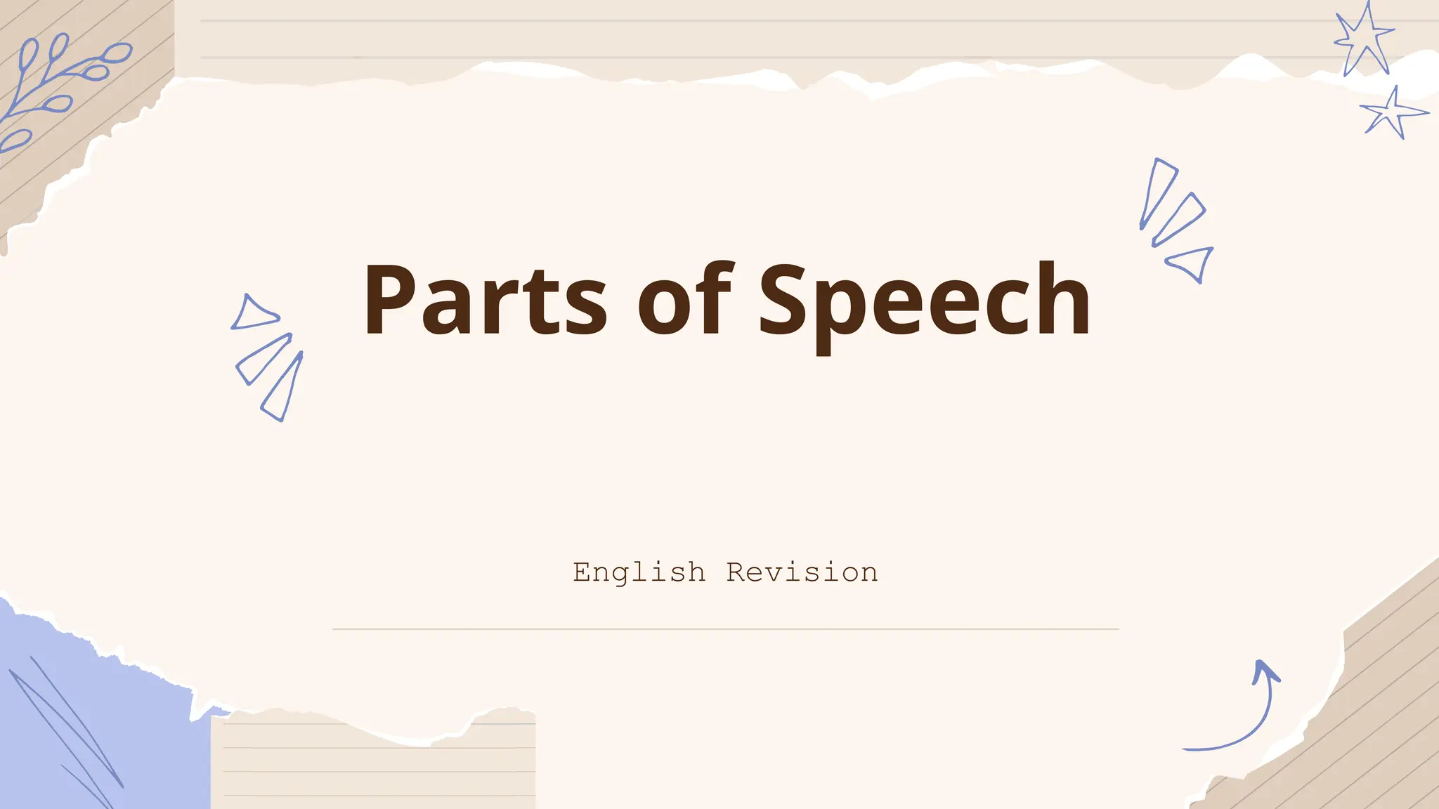 Parts of speech powerpoint explanation G4. | PPTX