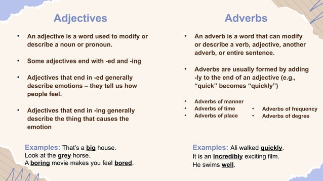 Parts of speech powerpoint explanation G4. | PPT