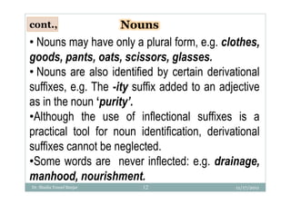 Parts of speech: Dr. Shadia Yousef Banjar | PDF