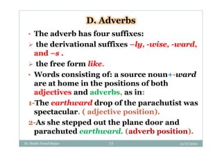 Parts of speech: Dr. Shadia Yousef Banjar | PDF