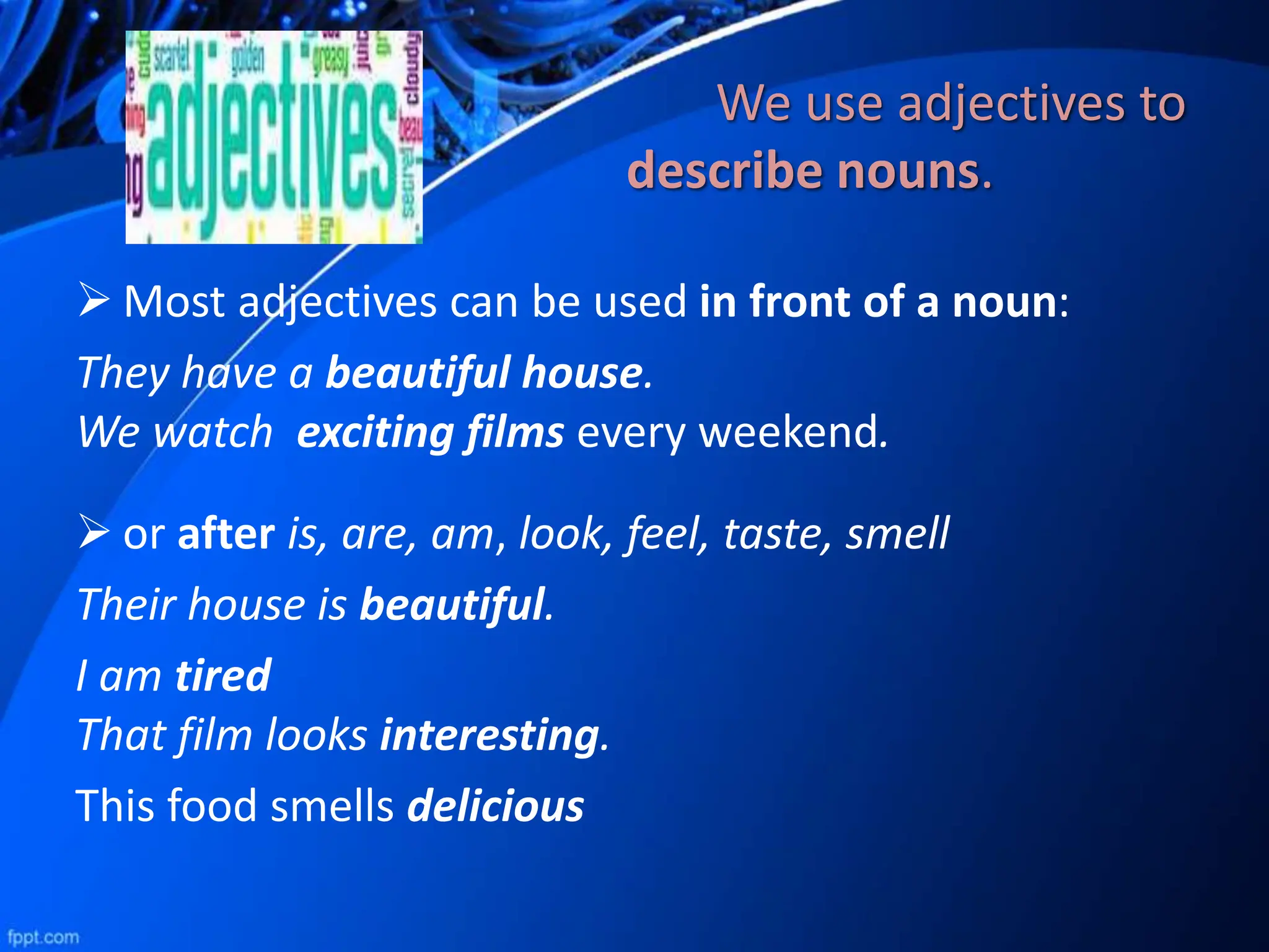 Parts of speech, Grammar with examples and exercises | PPTX