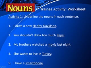 Parts of speech, Grammar with examples and exercises | PPTX