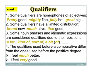 Parts of Speech - Structure Classes, Dr. Shadia Yousef Banjar .pptx