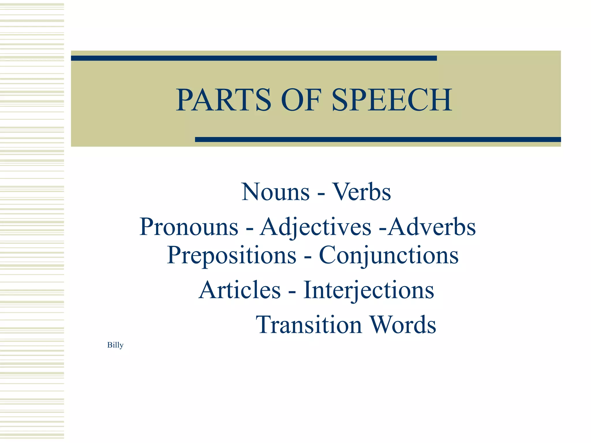 Parts of speech1 | PPT