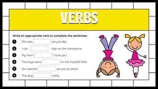 Parts of Speech Activity English Presentation in Colorful Lined ...