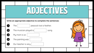 Parts of Speech Activity English Presentation in Colorful Lined ...