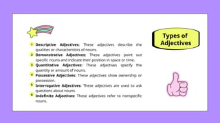 Parts of Speech Adjectives Presentation Colorful in Cute Style.pptx
