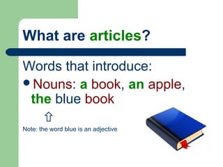 Parts of Speech (Articles) | PPT