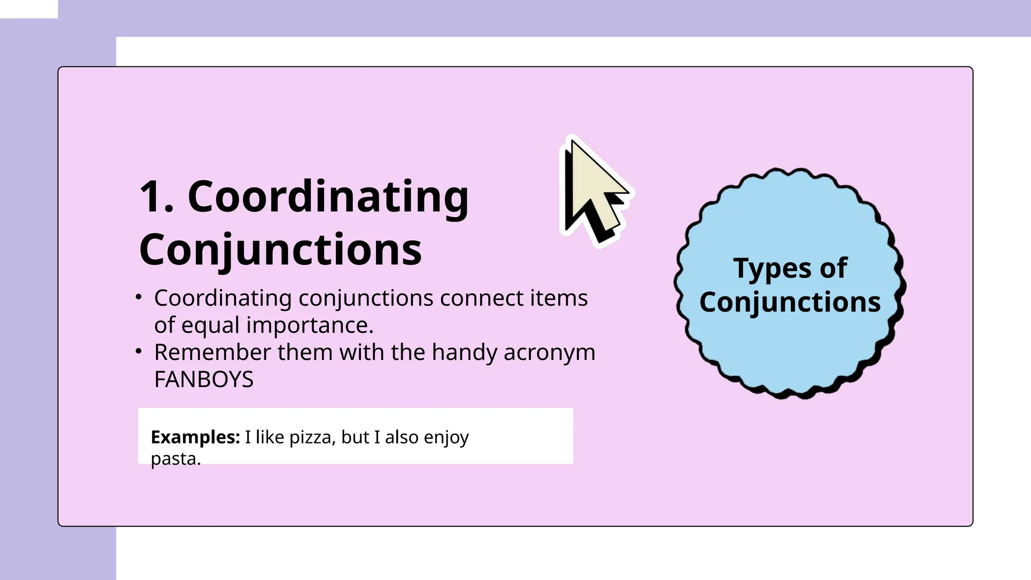 Parts of Speech Conjunctions Presentation Colorful in Cute Style.pptx