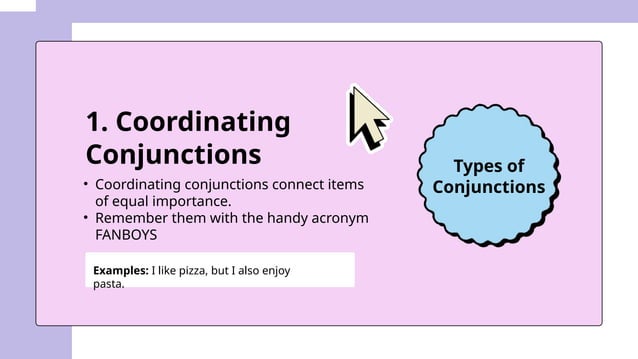 Parts of Speech Conjunctions Presentation Colorful in Cute Style.pptx