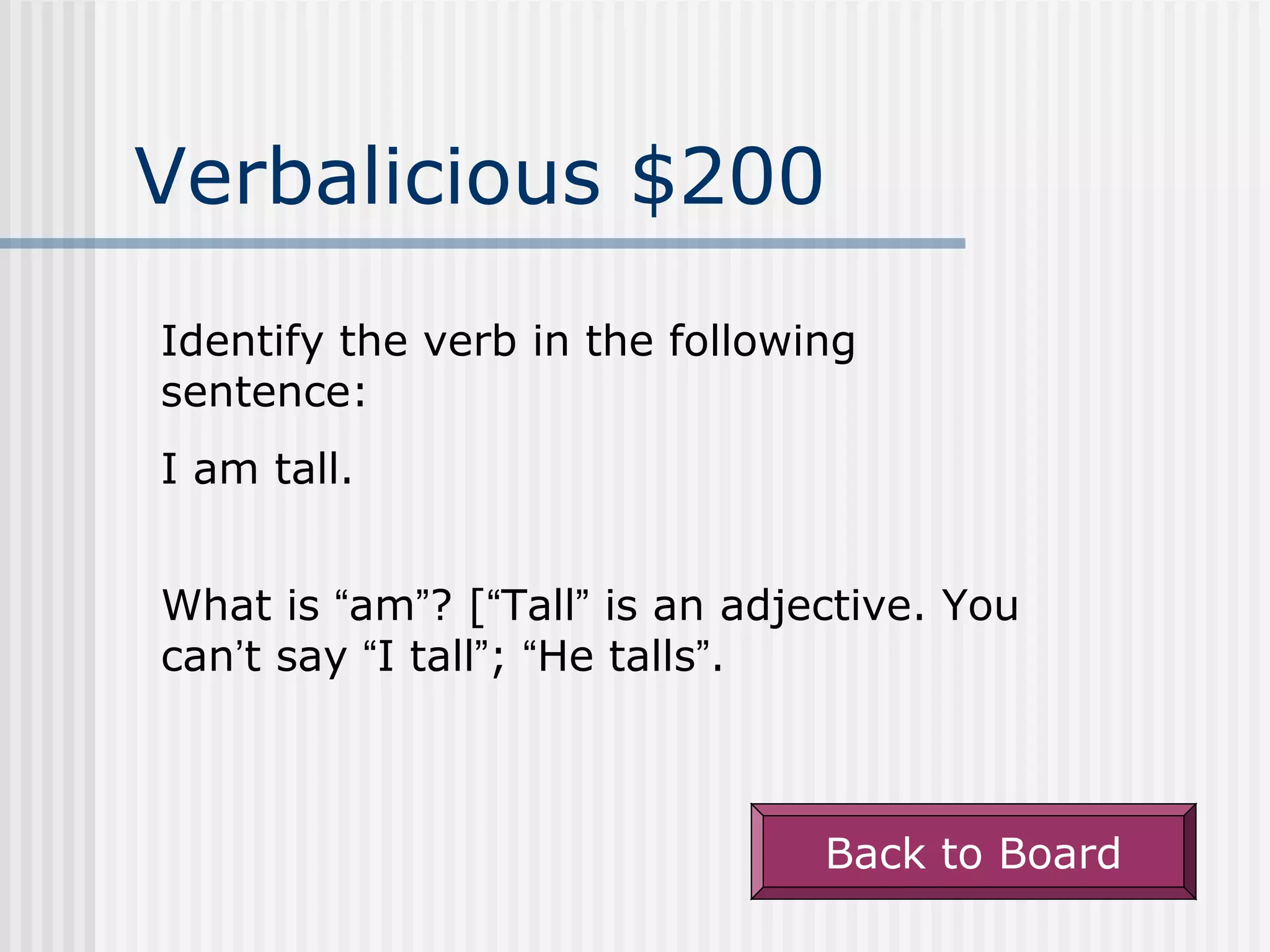 Parts of speech jeopardy | PPT