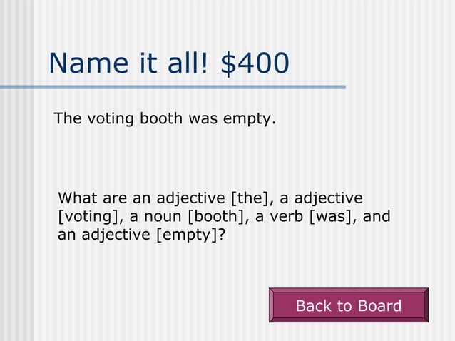 Parts of speech jeopardy | PPT