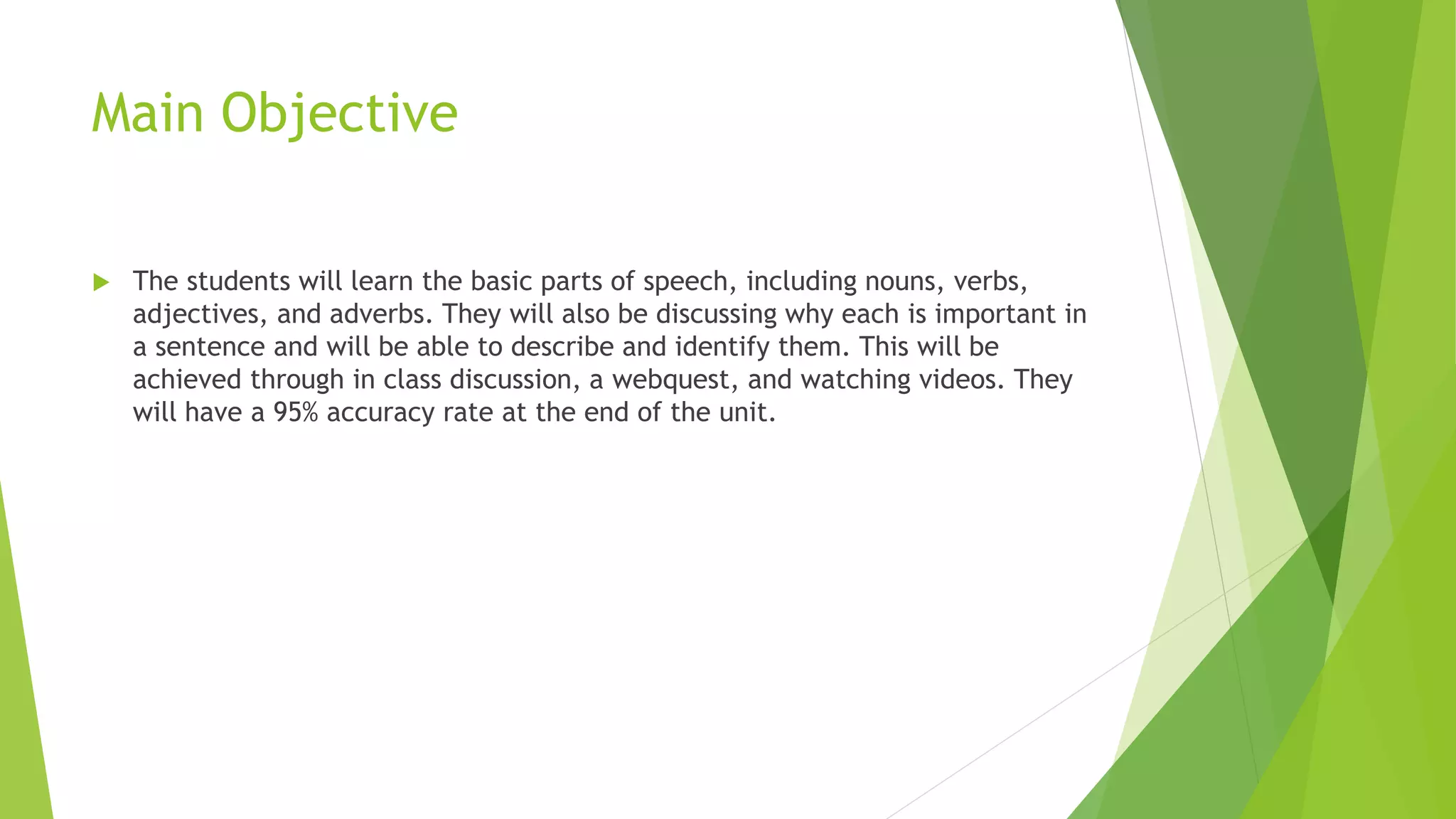 Parts of speech powerpoint | PPTX