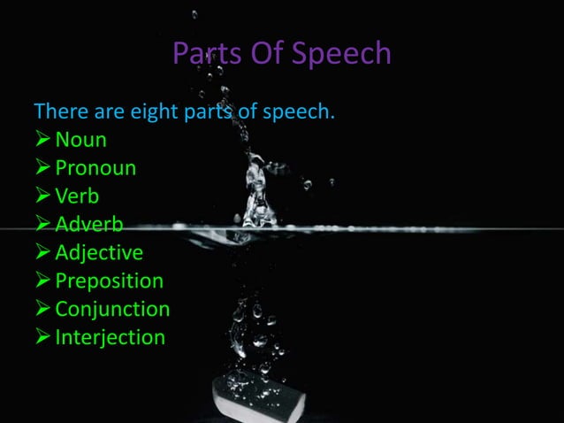 Parts of speech ppt | PPTX