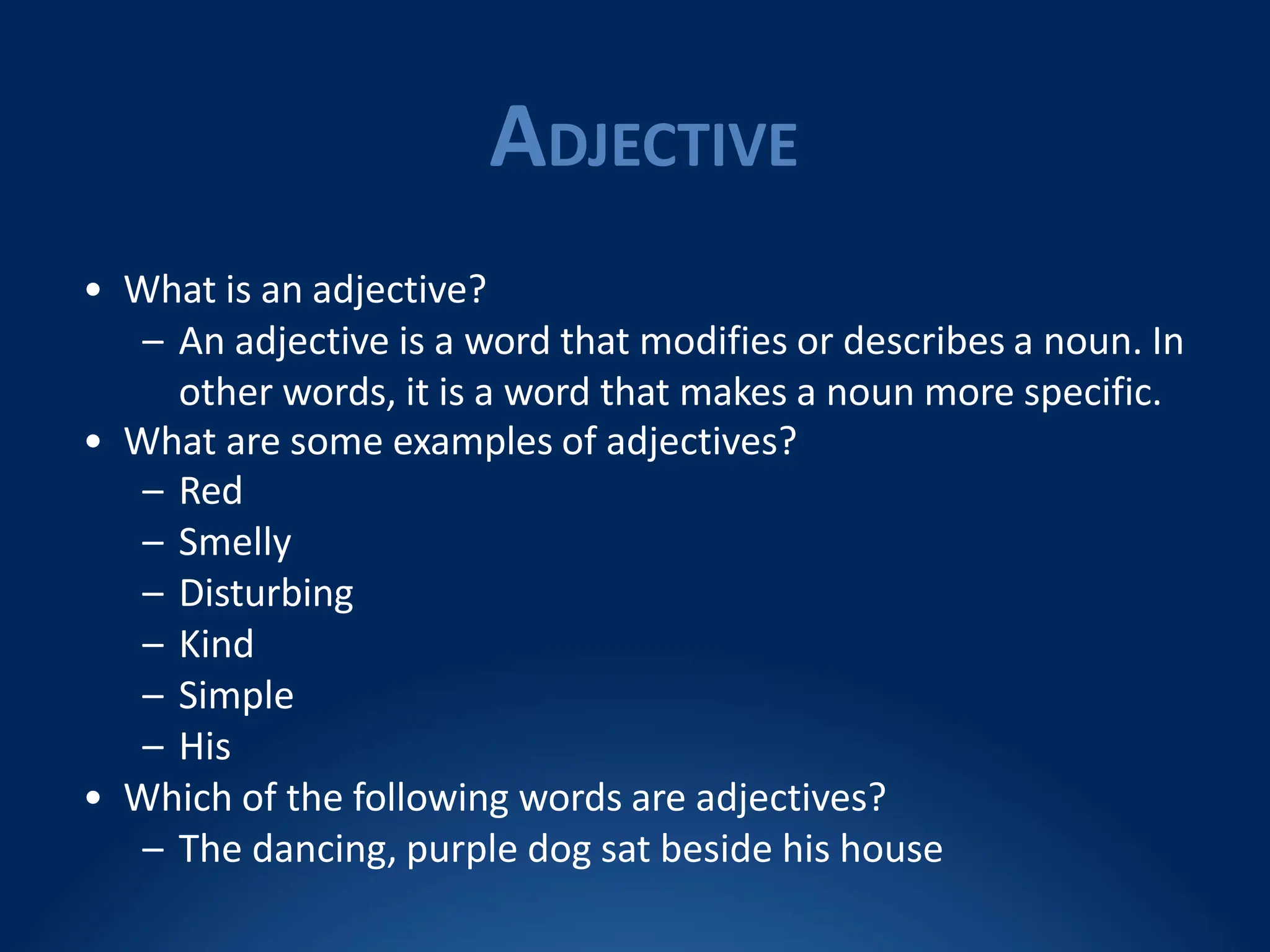 Parts of Speech PowerPoint presentations | PPTX