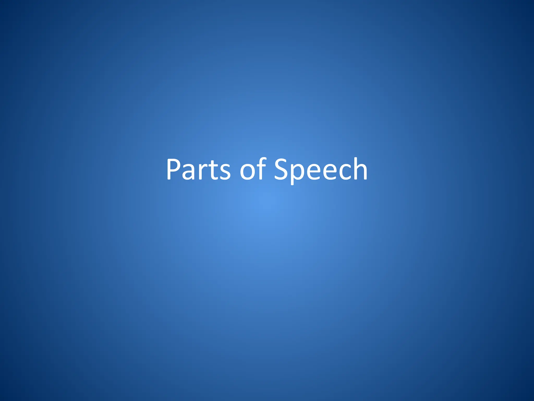 Parts of speech are categories that classify words based on their function in a sentence.Noun ...