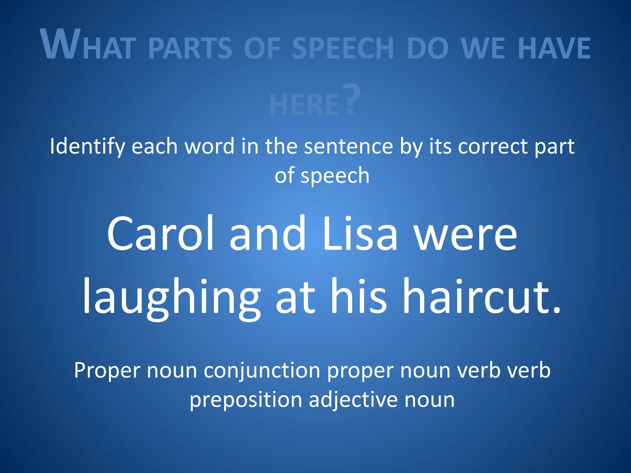 Parts of speech are categories that classify words based on their ...