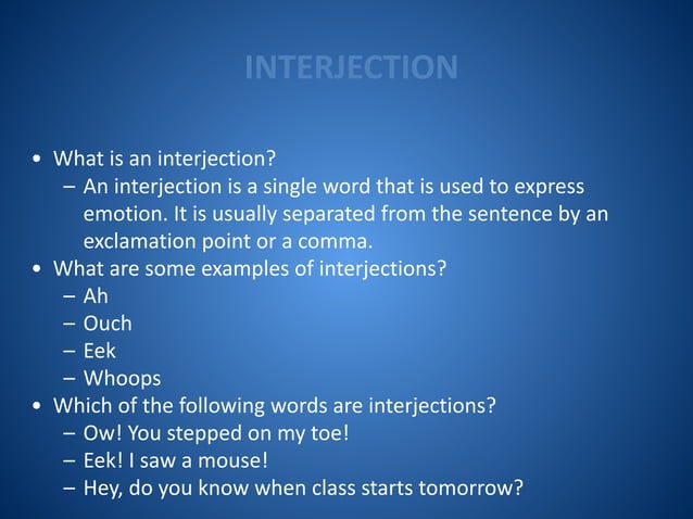 Parts of speech are categories that classify words based on their ...
